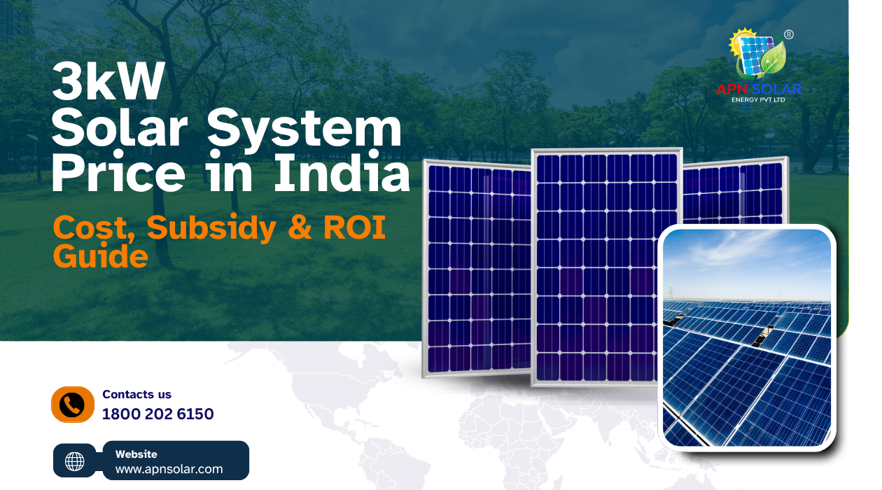3 kW Solar System Price in India – Cost, Subsidy, Savings & ROI